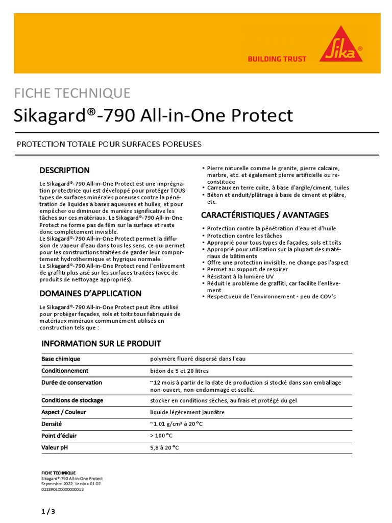 Sikagard - 790 - All in Oneprotect | PDF