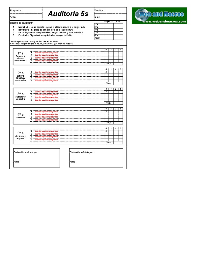 5s Excel | PDF