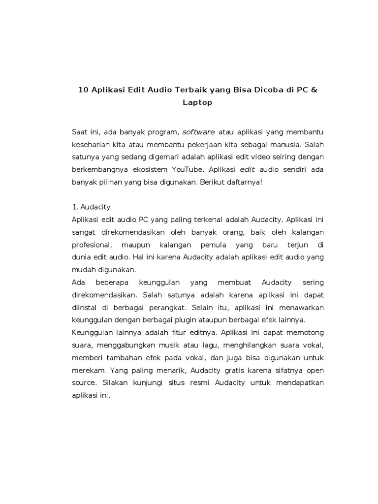 Aplikasi Edit Audio Pdf
