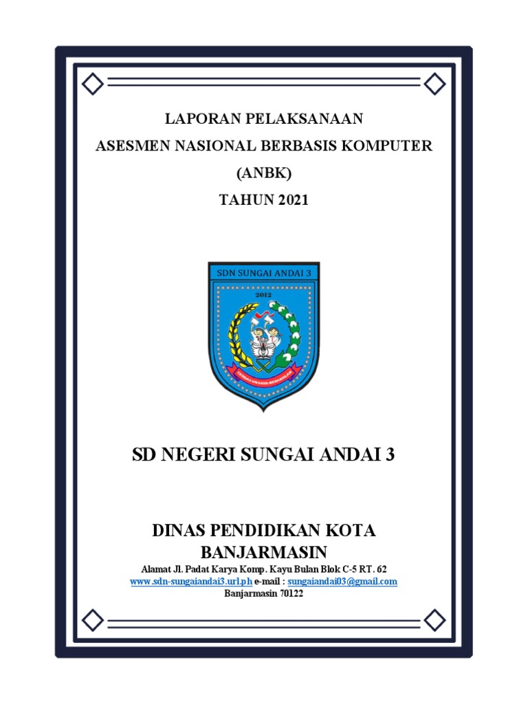 Laporan Pelaksanaan ANBK SD (Panduanmengajar - Com) | PDF