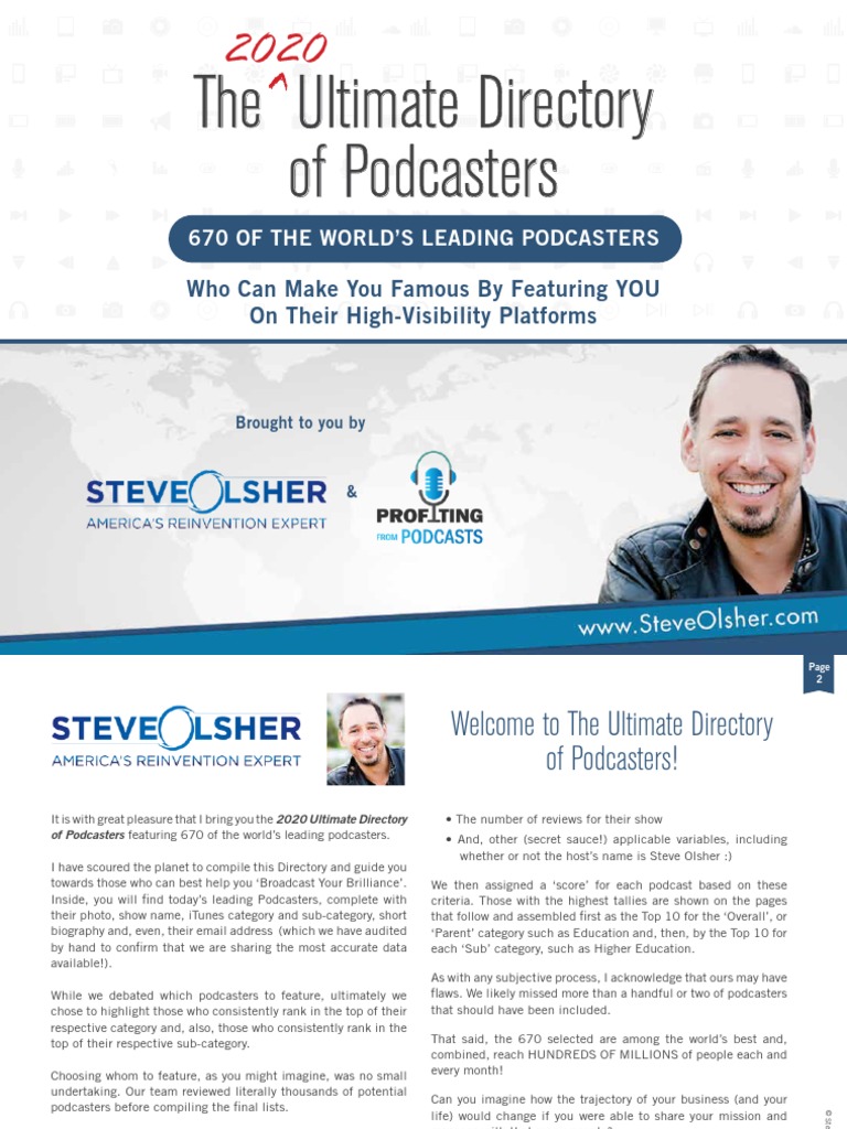 The 2020 Ultimate Directory of Podcasters | PDF