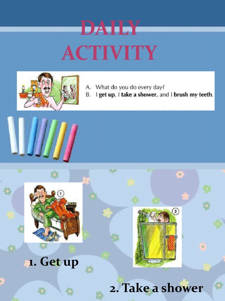 Daily Routine Fun Activities Games Picture Description Exercises | PDF ...