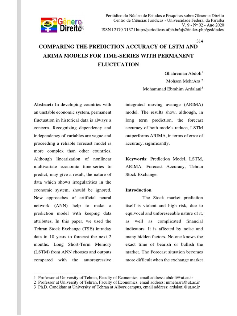 Filipe Comparing The Prediction Accuracy of LSTM and Arima Models For Time 2 | PDF | Applied ...