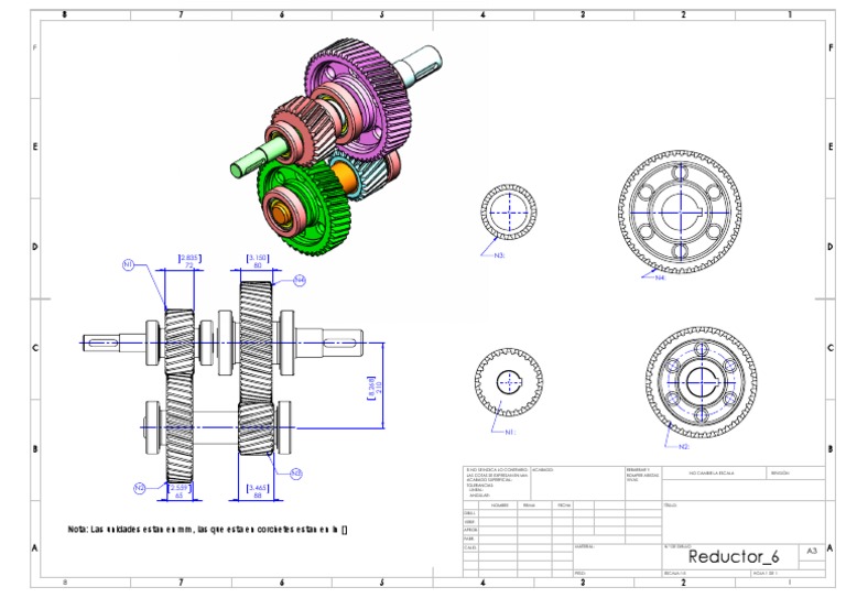 Docsity Plano de Ejes y Engranajes | PDF
