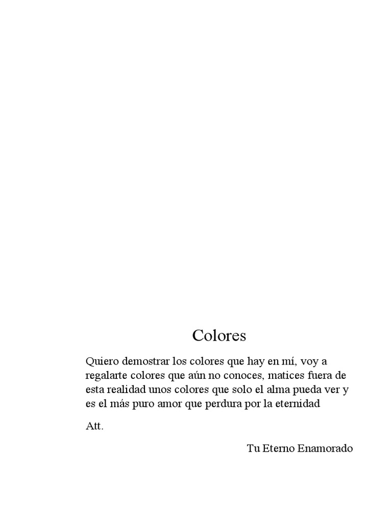 Colores del Alma y el Amor Eterno | PDF