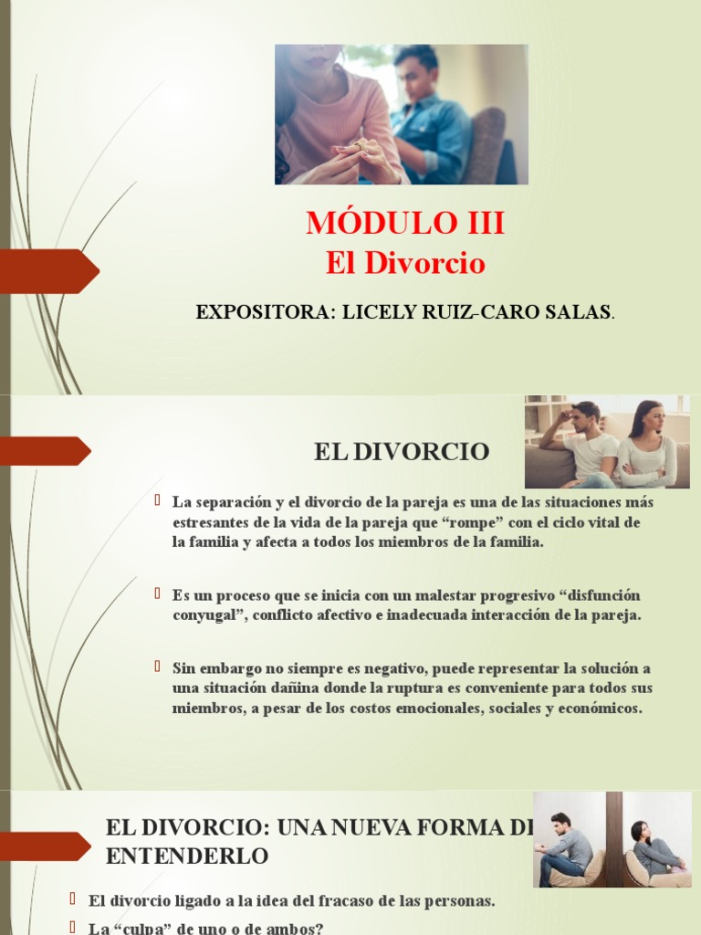 Módulo 3 El Divorcio | PDF | Divorcio | Instituciones sociales