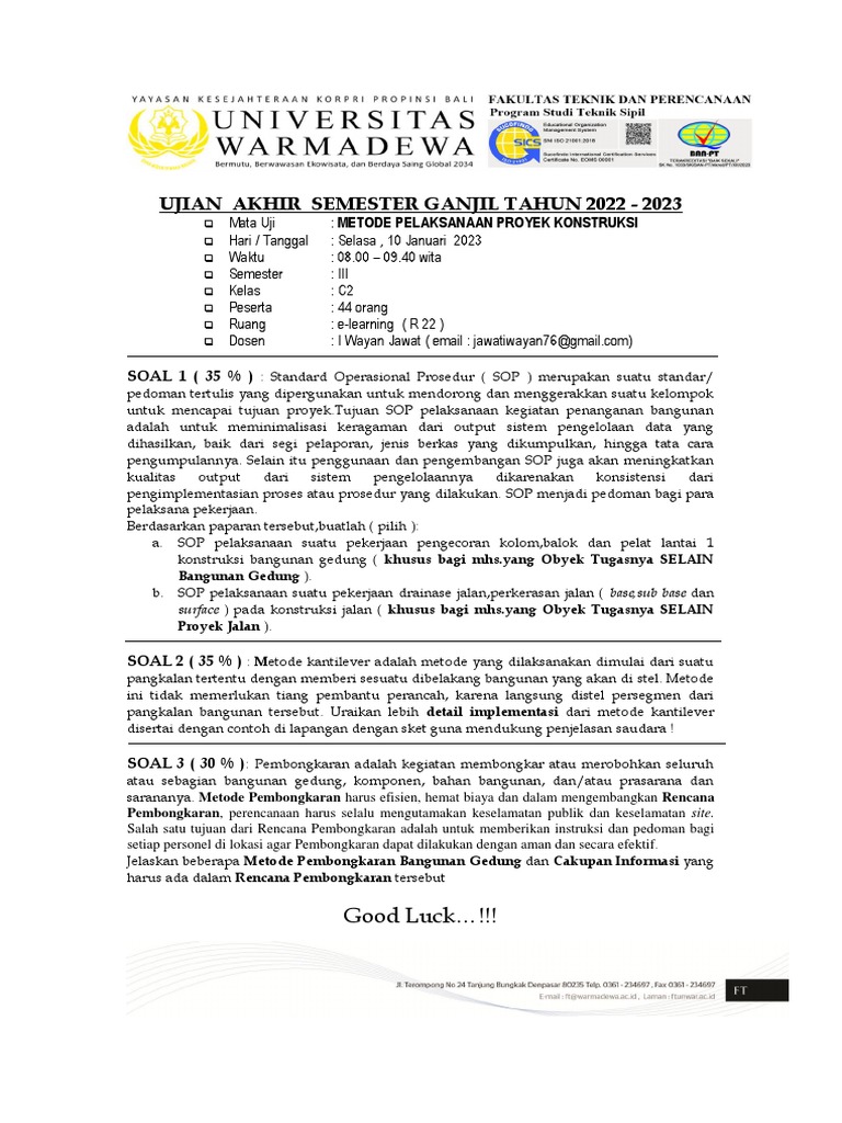 Soal - UAS - Metode - Ganjil-2223 - C2 | PDF