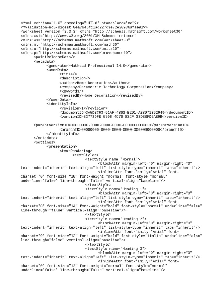 Mathcad Worksheet for Decorators | PDF