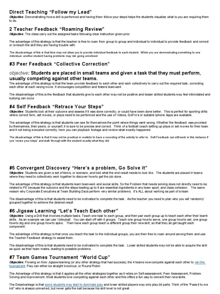 Teaching Strategies | PDF | Teachers | Learning