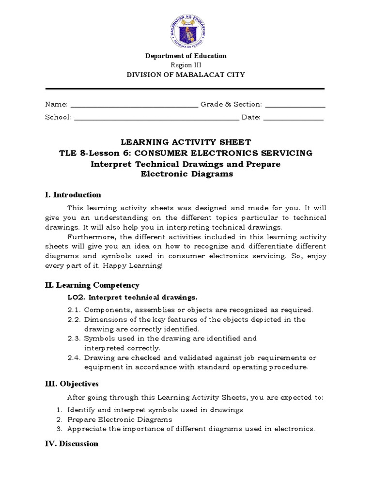 TLE8 - Consumer Electronics Servicing - Q1 - Wk6 - Interpret Technical ...