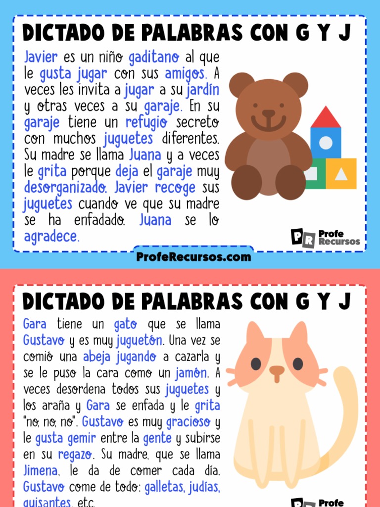 Dictados G y J | PDF