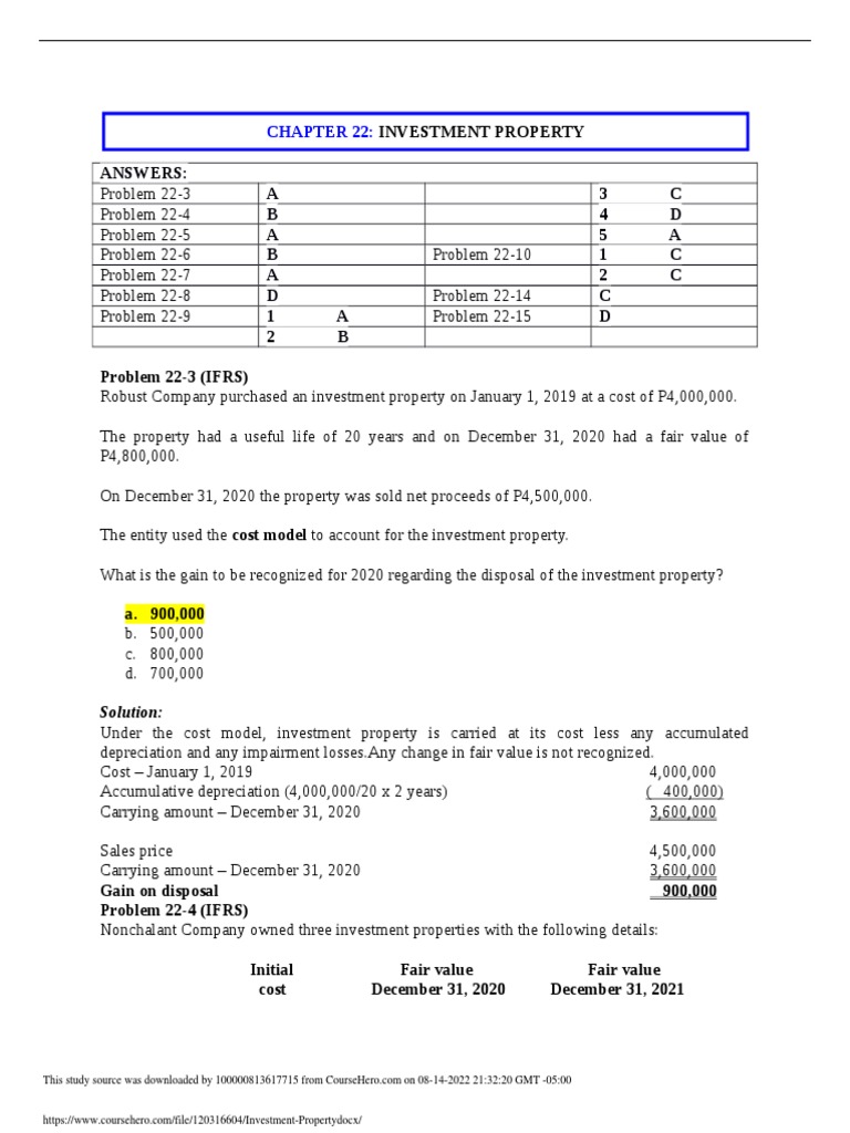 Investment Property | PDF | Fair Value | Life Insurance