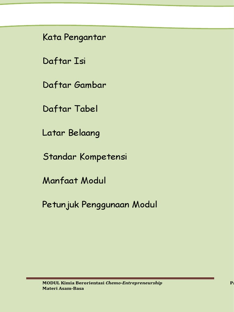 Modul Kimia untuk Siswa Wirausaha | PDF
