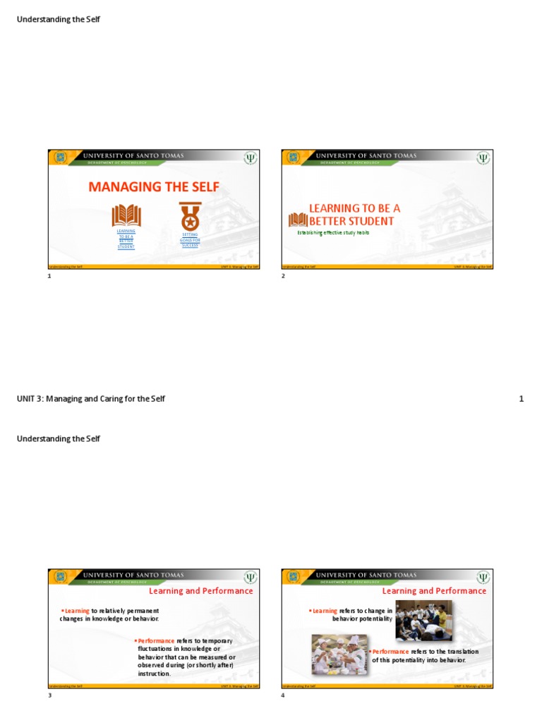 UTS UNIT 3a - Learning To Be A Better Student | PDF | Learning | Stress (Biology)