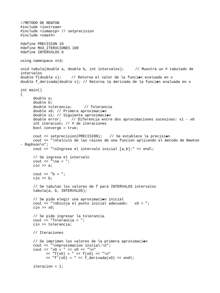 Metodo De Newton Pdf Iteración Ciencia Computacional