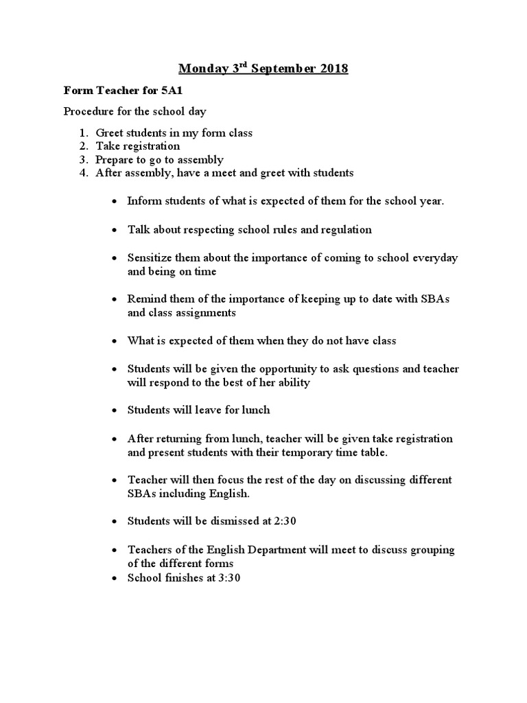 Lesson Plan 2018-2019 Term 1 | PDF | Poetry | Teachers