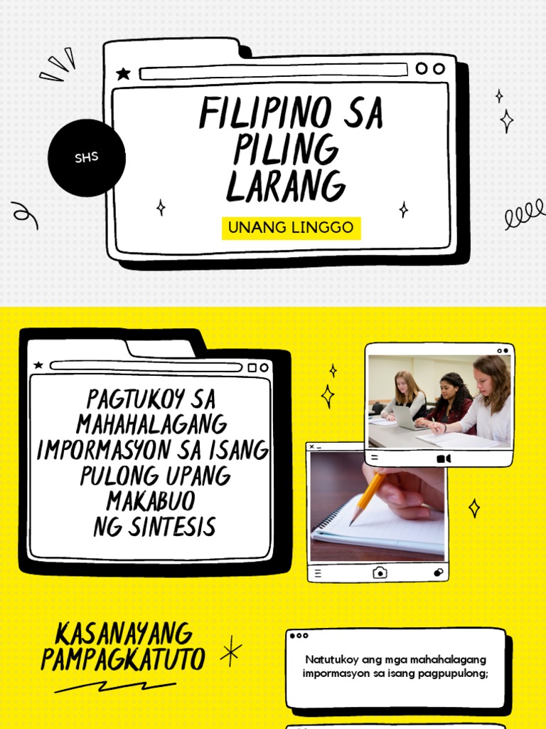 Filipino Sa Piling Larang Q2 WK 1 | PDF