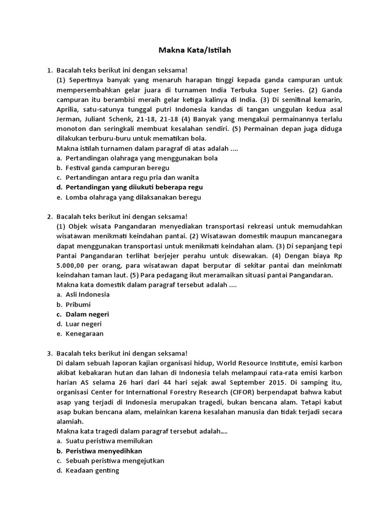 Makna Kata & Rujukan Kata | PDF