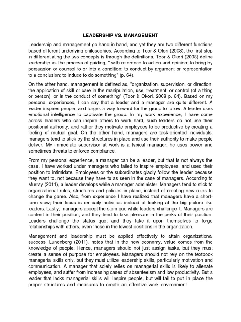 Comparative Essay Sample | PDF