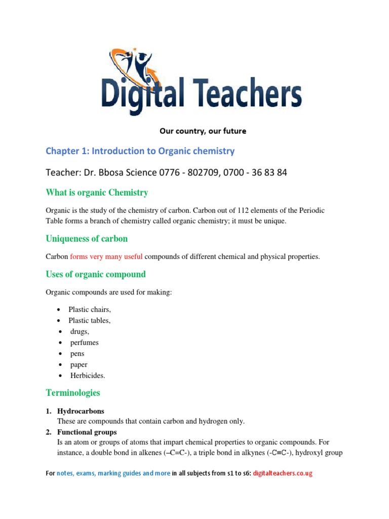 Introduction To Organic Chemistry | PDF