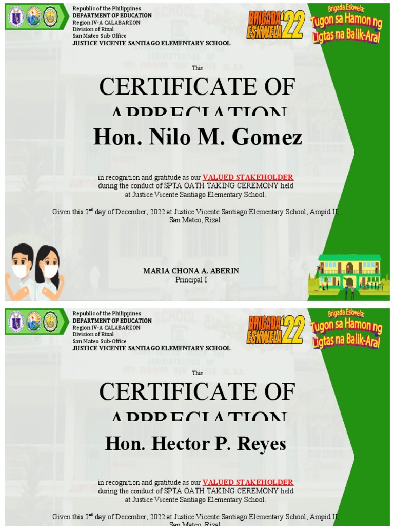 Certificate - Oath Taking - 4 | PDF
