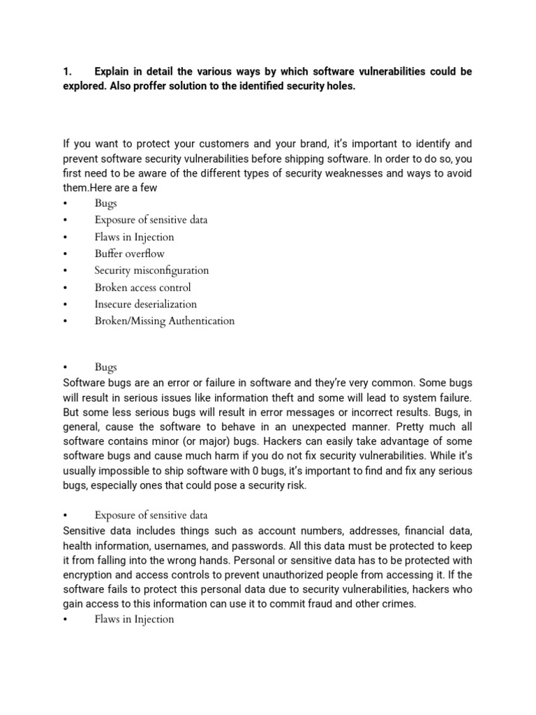 A Comprehensive Guide To Identifying Software Vulnerabilities And
