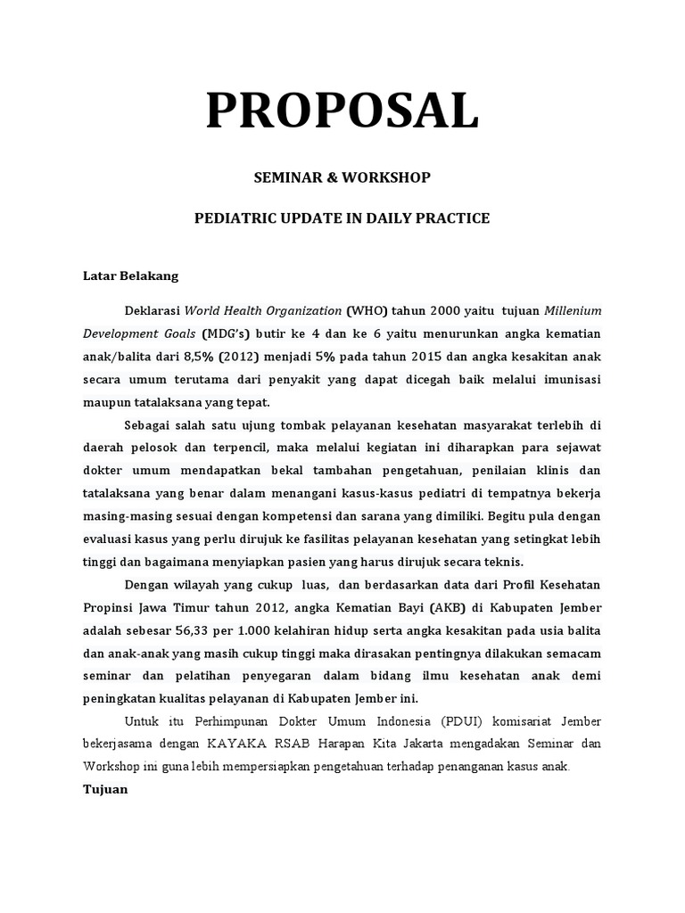 PROPOSAL PEDIATRIC UPDATE Revisi | PDF
