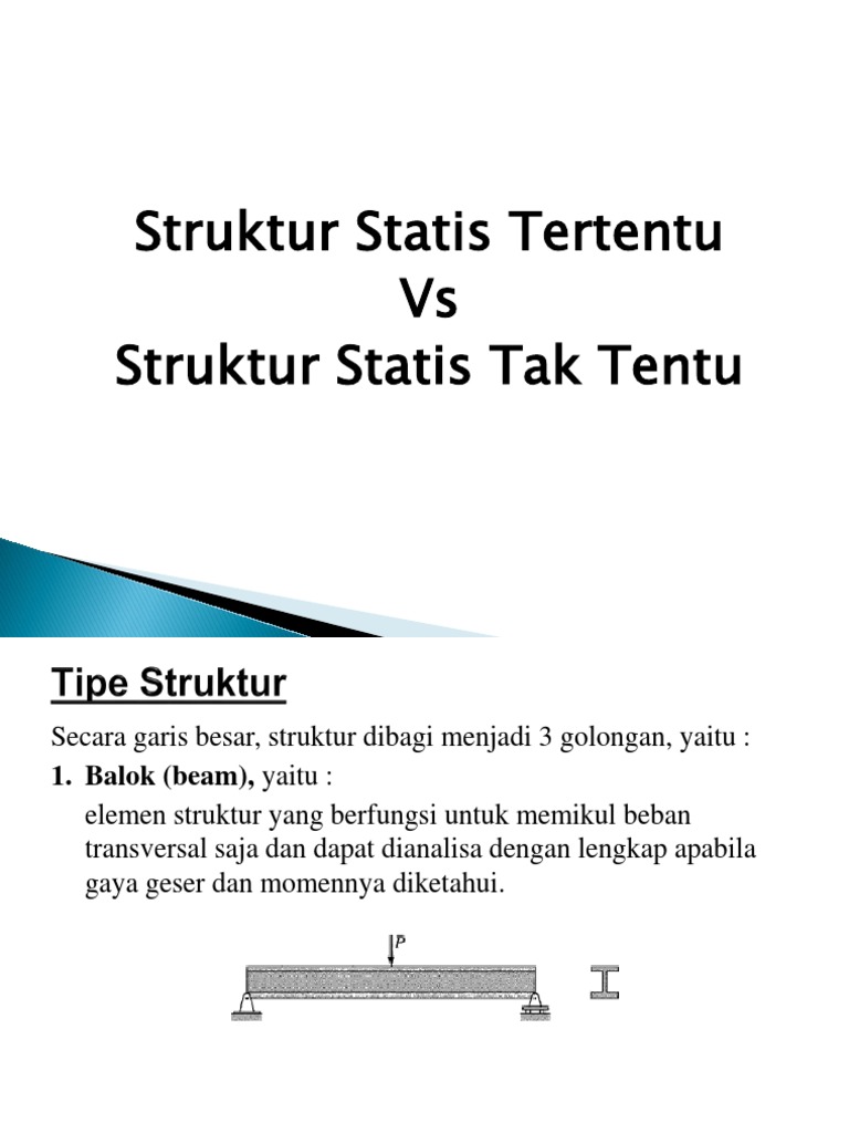 Struktur Statis Tertentu Dan Tak Tentu (M6) | PDF