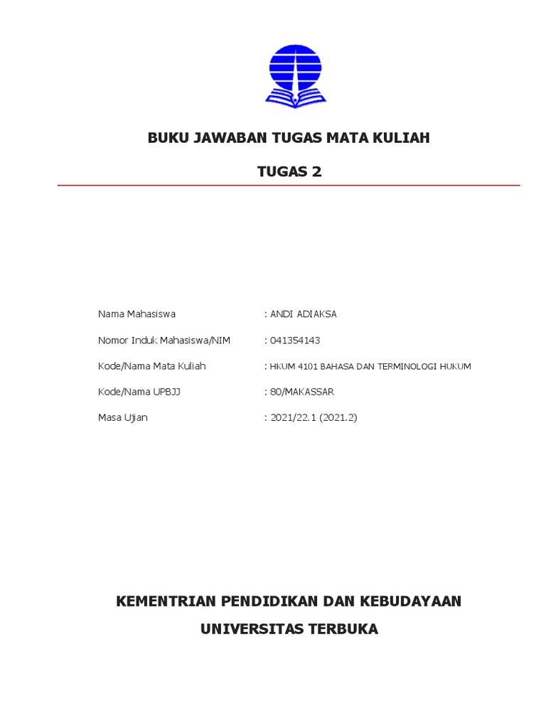 Hkum4101 - Bahasa Dan Terminologi Hukum | PDF