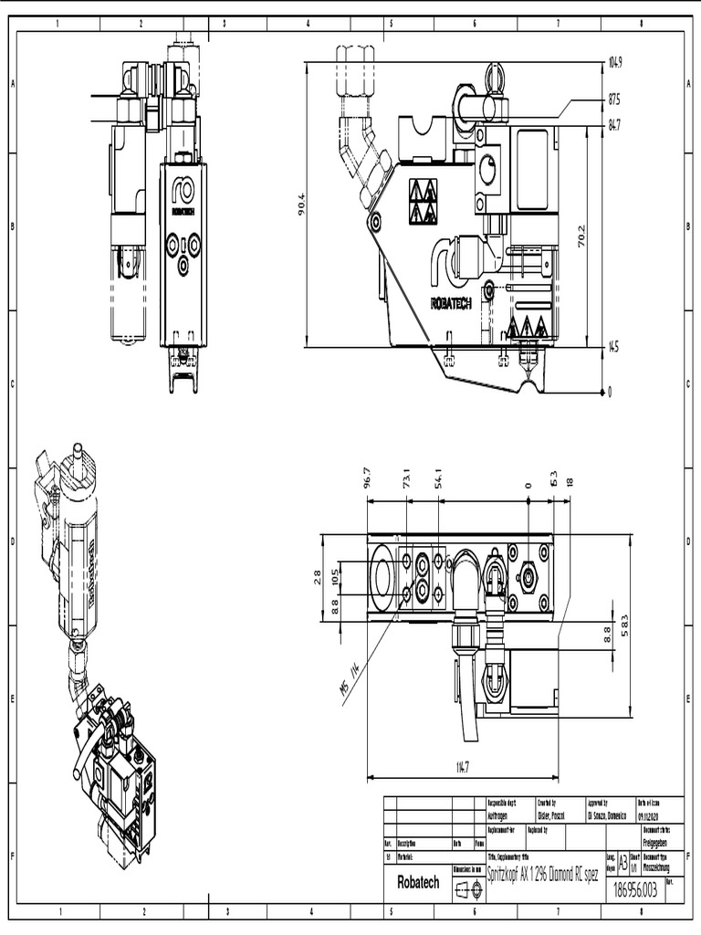 Dimension Drawing Jetting Head AX 1 296 Diamond RC Spec 186956 - de ...