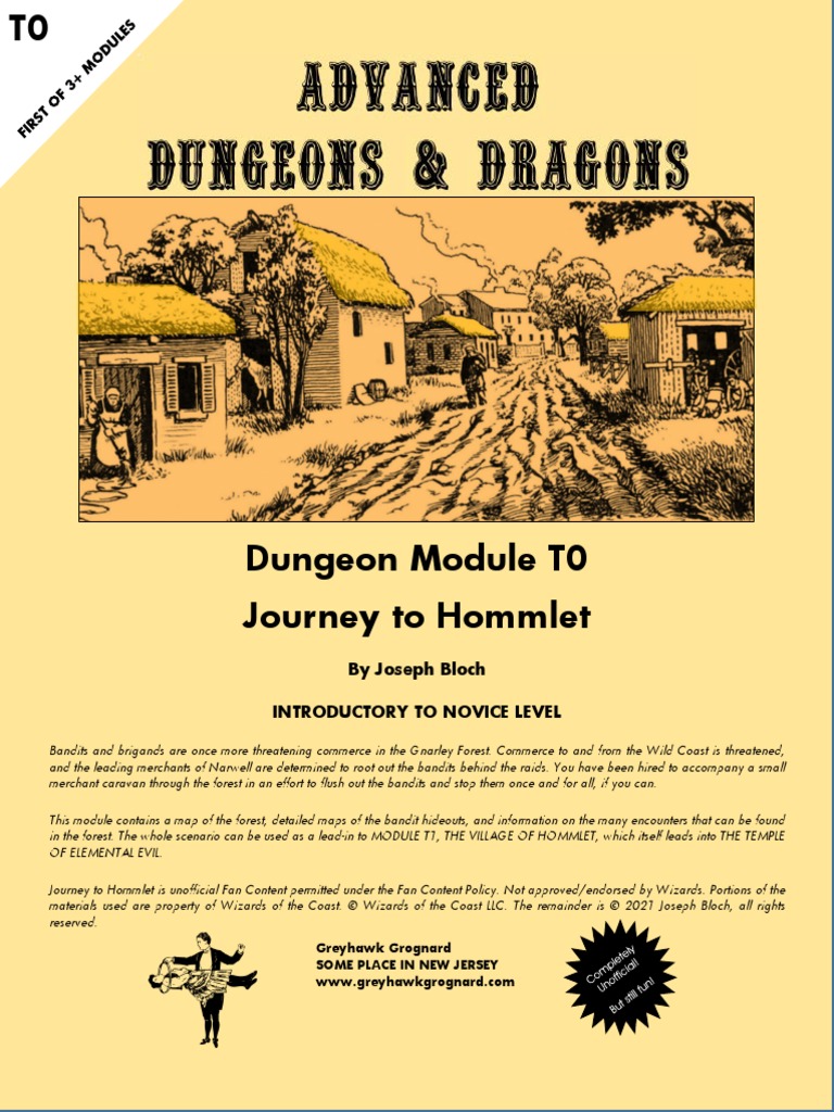T0 The Journey To Hommlet | PDF