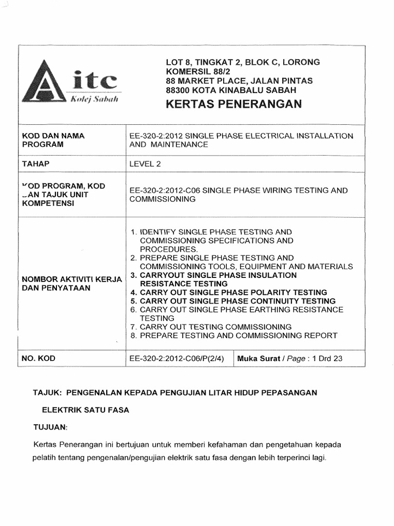 Kertas Penerangan C06 (2,4) | PDF
