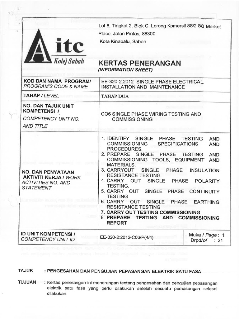 Kertas Penerangan C06 (4,4) | PDF