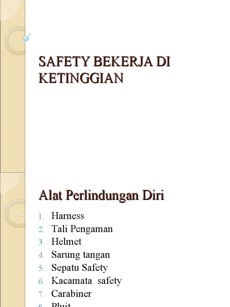Safety Bekerja Di Ketinggian | PDF