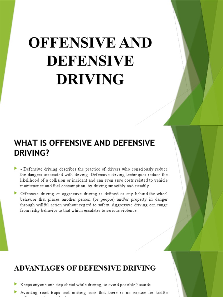 Offense and Defense Driving | PDF
