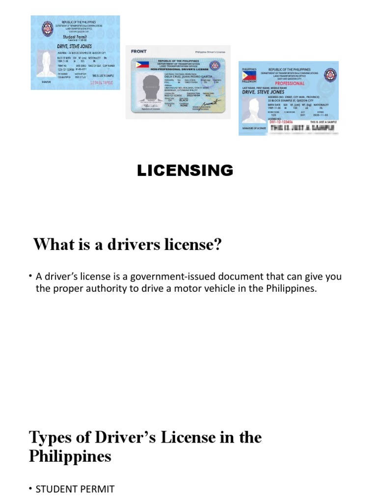 Licensing | PDF | Driver's License | Identity Document