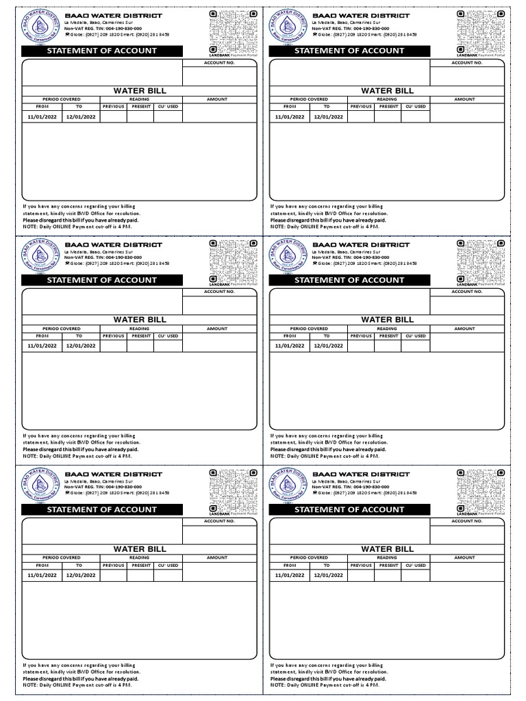 Template Billing Dec2022 | PDF
