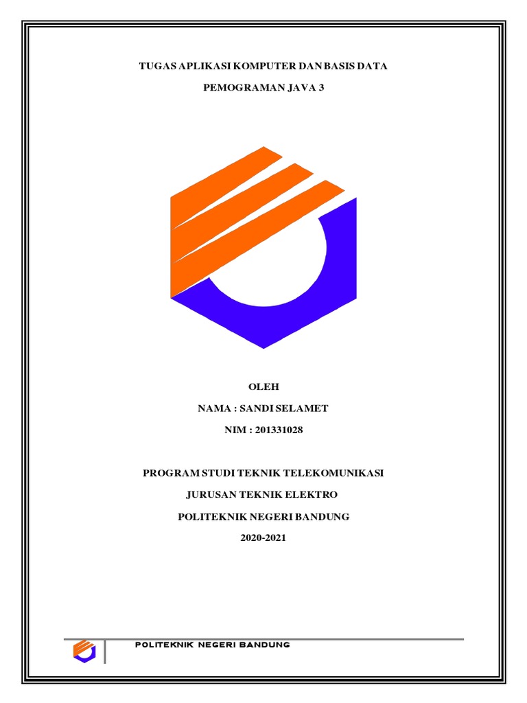 Sandi Selamet - Laporan Praktikum Java 3 | PDF