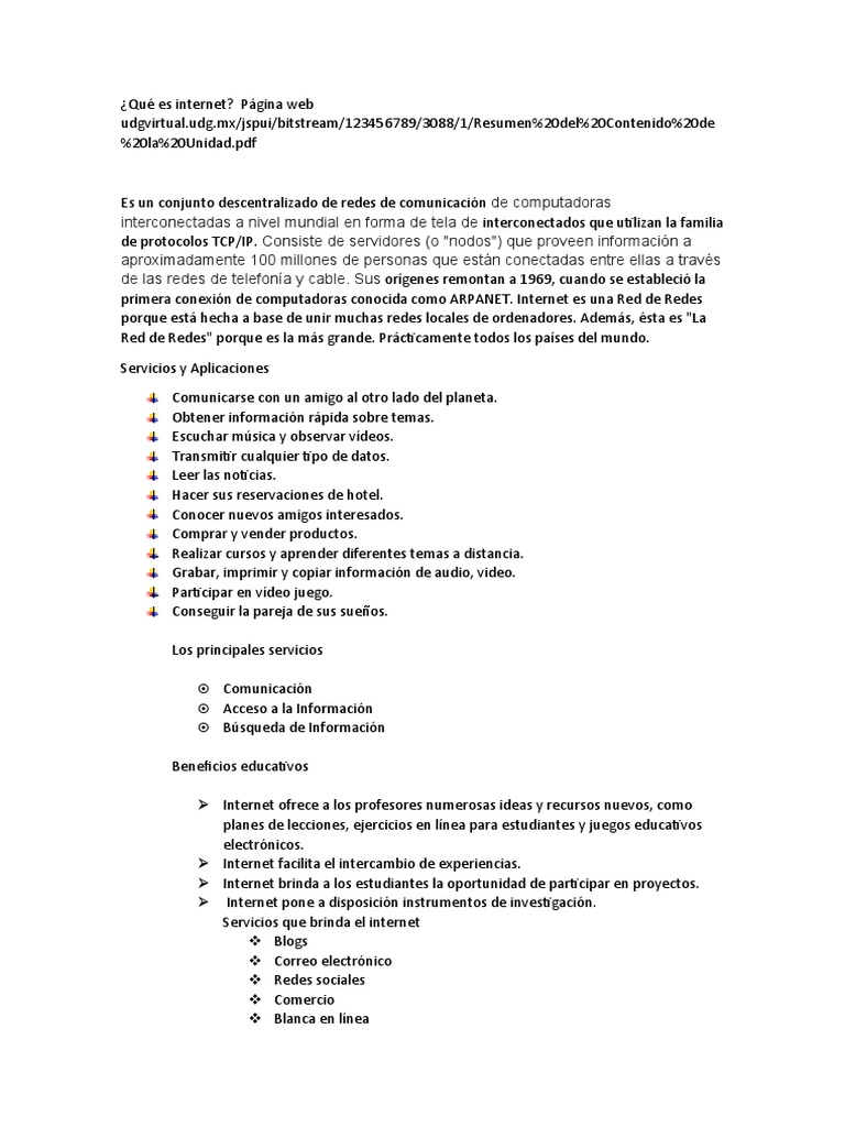 Qué Es Internet | PDF | Internet | Red de computadoras