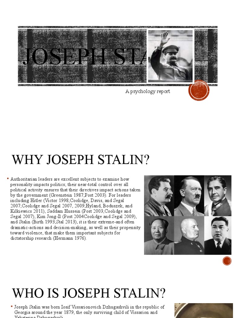 Stalin: A Psychological Analysis | PDF | Joseph Stalin | Communism
