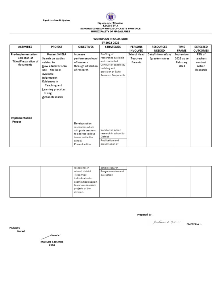 Salik Suri Workplan | Download Free PDF | Cognitive Science | Education Theory