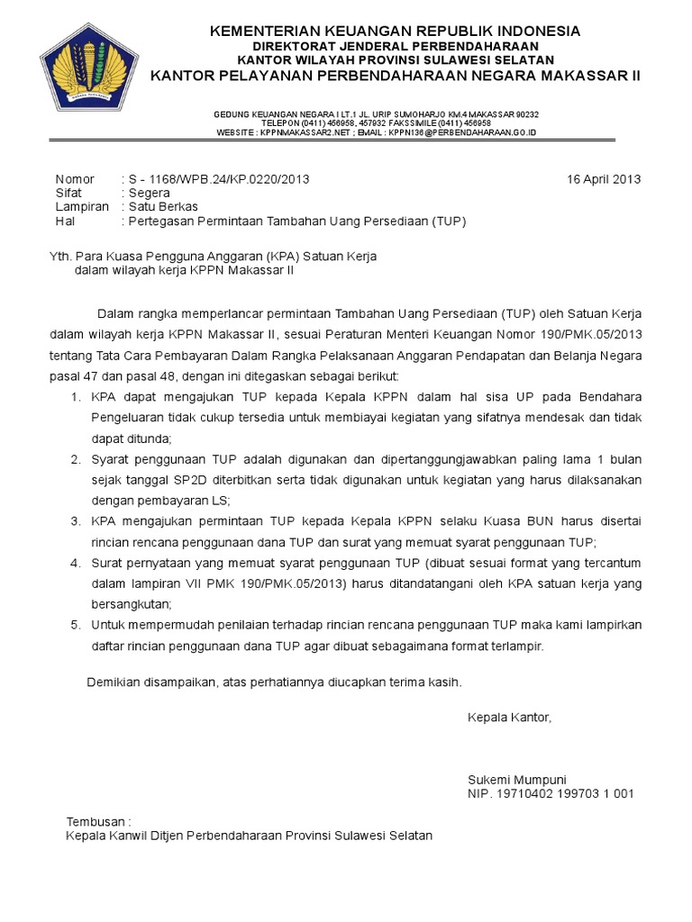 Permohonan Tup | PDF