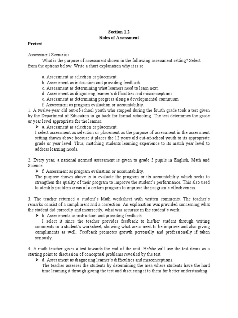 Leveraging Assessment for Effective Teaching and Learning: Insights from an Experienced Educator ...