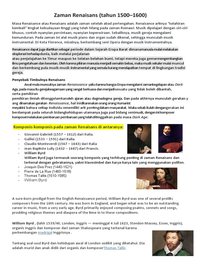 Zaman Renaisans | PDF