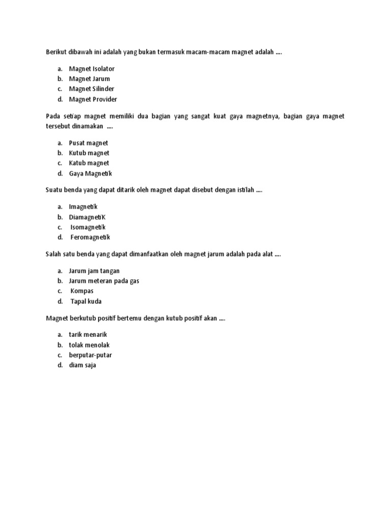Soal Ipa Tema 5 | PDF