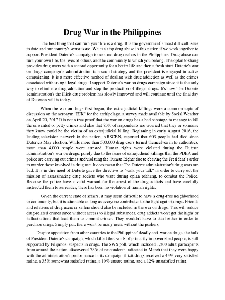 Duterte's Drug War in the Philippines | PDF | Rodrigo Duterte | Hazards