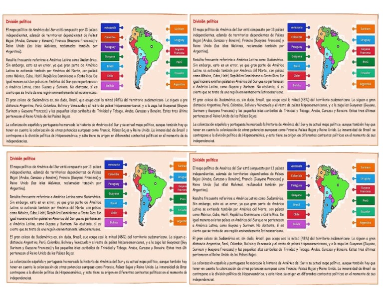 Division Politica de America | PDF