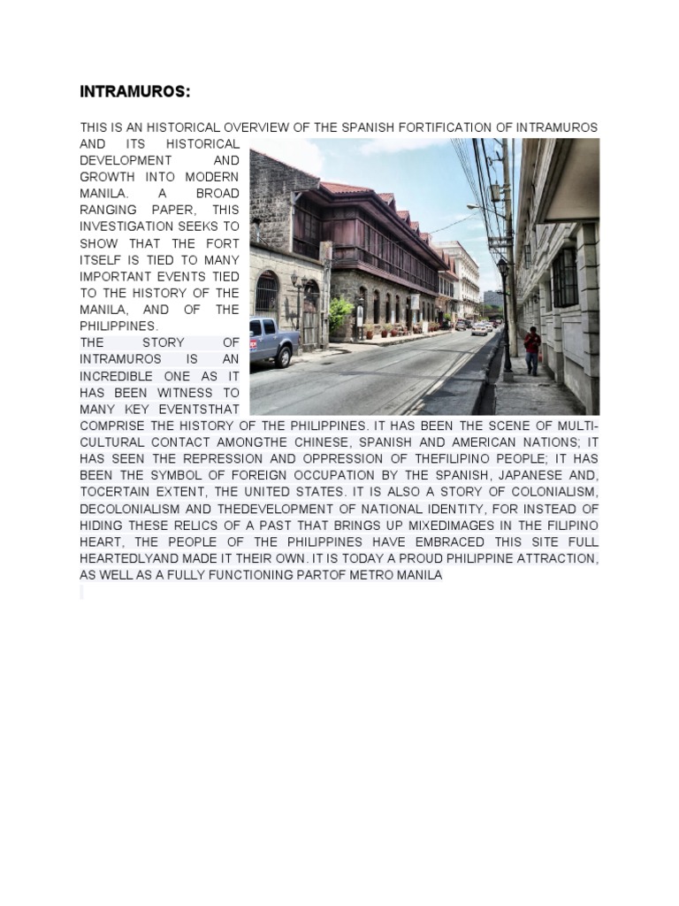 Intramuros: Manila's Historic Heart | PDF