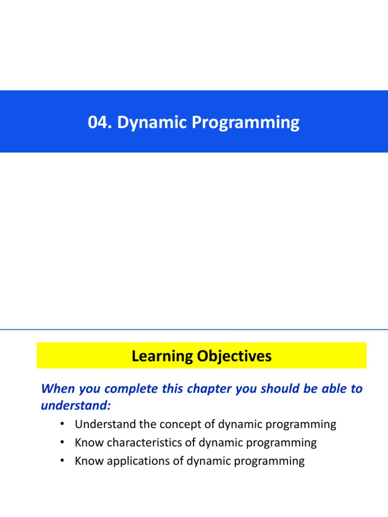 04 - Dynamic Programming | Download Free PDF | Dynamic Programming ... 04 - Dynamic Programming | Download Free PDF | Dynamic Programming ...