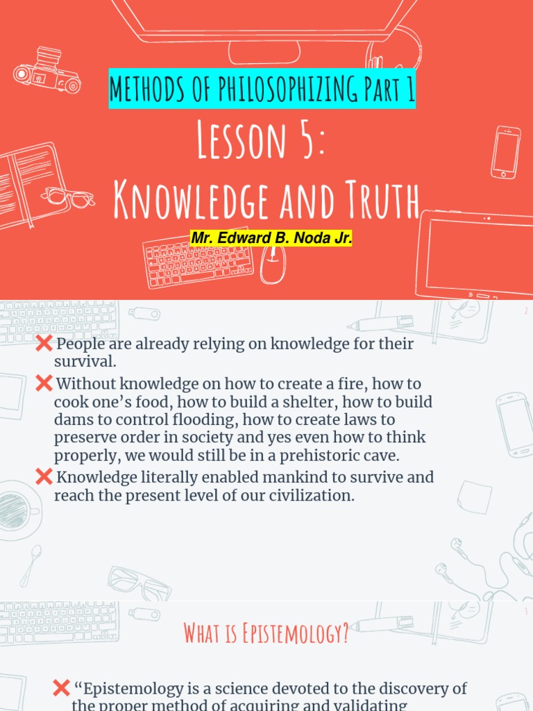 Lesson 5 - Knowledge and Truth - Hand Outs | PDF